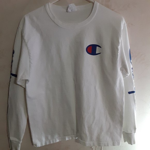 Champion | Shirts | Vintage Mens Champion Blue Bar Tag Ls Shirt In Size ...